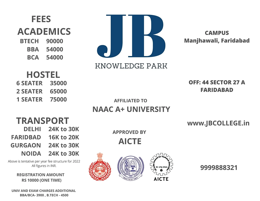 BCA Colleges in Delhi NCR: Jb knowledge Park